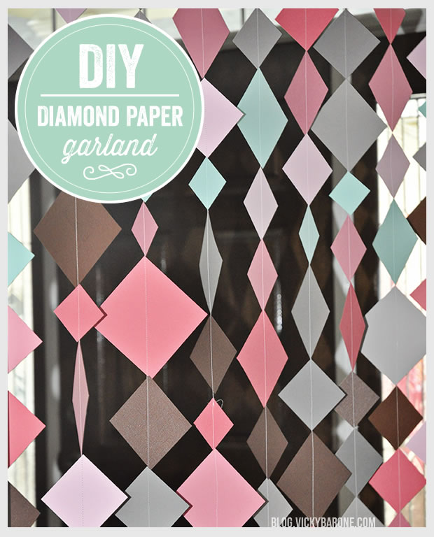 DIY Diamond Paper Garland - Vicky Barone