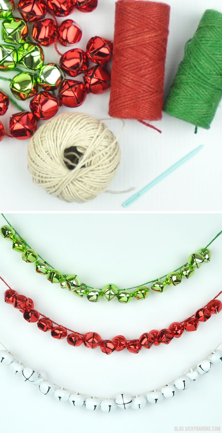 DIY Jingle Bell Garlands | Vicky Barone