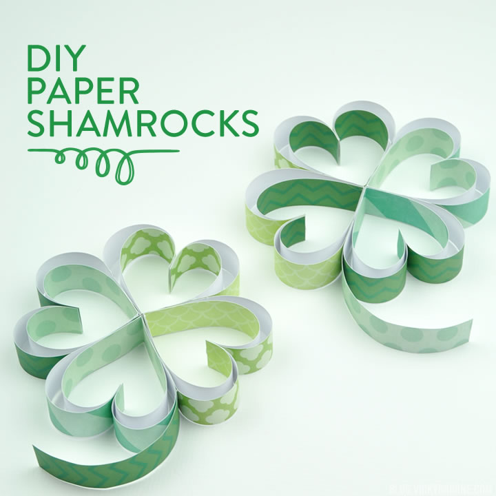 DIY Paper Shamrocks - Vicky Barone