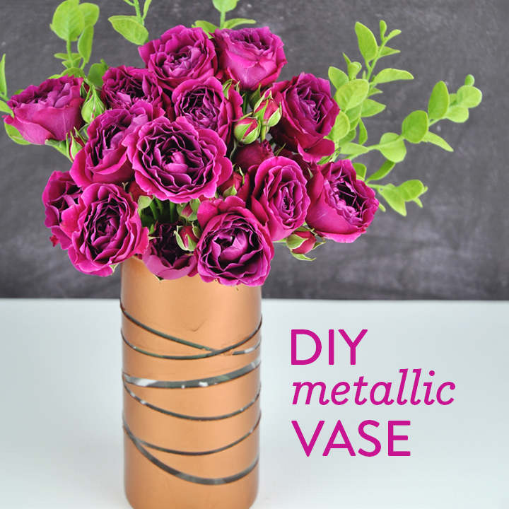 DIY Metallic Vase