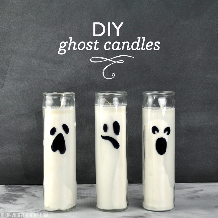 DIY Ghost Candles - Vicky Barone